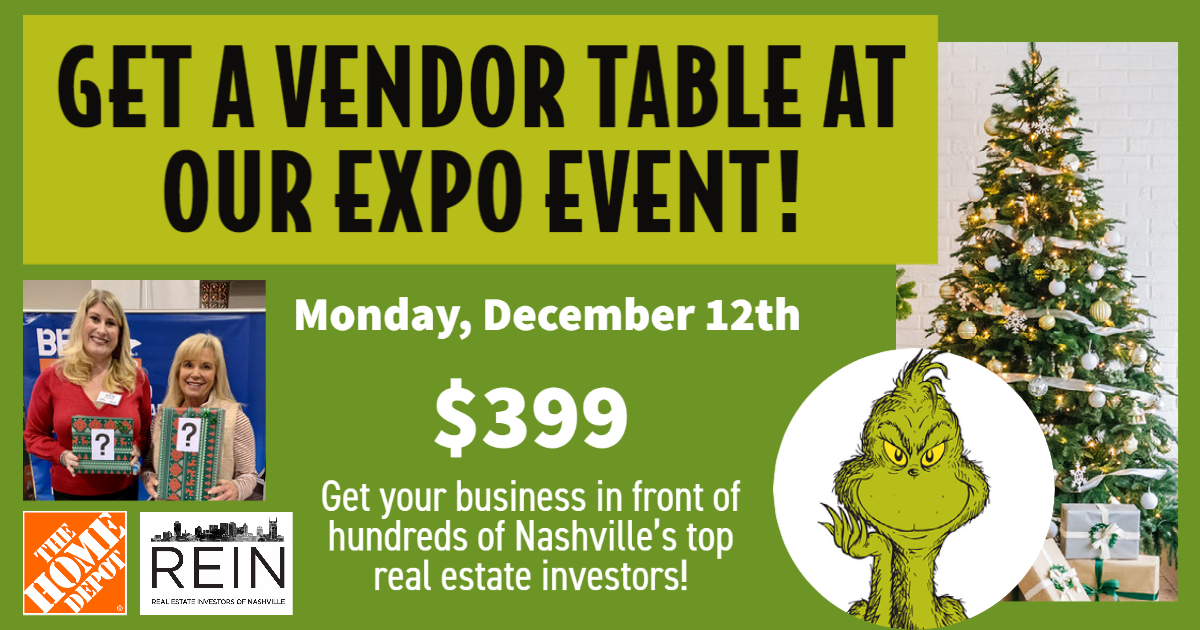 Get A Vendor Table At Our EXPO Event! – REIN